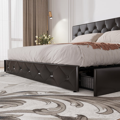Mercury Row® Silvester Upholstered Platform Storage Bed And Reviews Wayfair